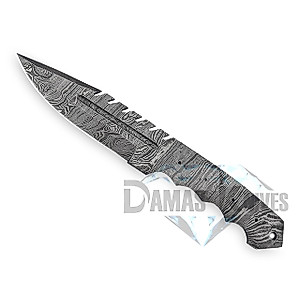 Custom Handmade Damascus Steel Blank Blade for Knife Making HB 12