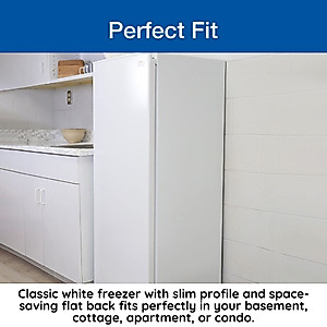Koolatron Small Upright Freezer 5.3 Cu Ft Compact Mini Freezer Stand Up Freezer Space-Saving Deep Freezer Manual Defrost Reversible Door Perfect for Home Apartment Condo Cottage