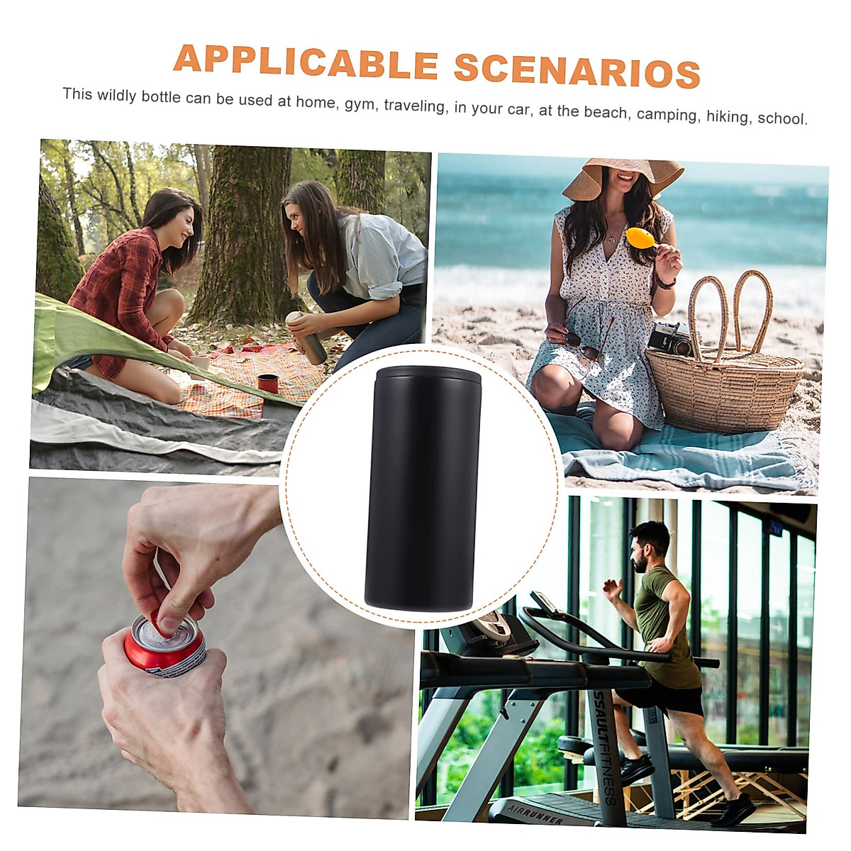 SHOWERORO 1pc Vacuum Insulation Tank Beer Chiller Bucket Insulated Can Cooler Beer Cooling Bucket Beverage Cooler Beer Bottle Can Cooler Travel Cup Stainless Steel Soft Drink Child Fashion