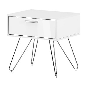 South Shore Slendel End table Pure White, Scandinavian