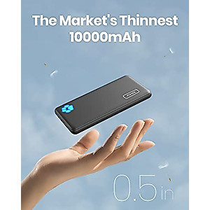 INIU Portable Charger, Slimmest 10000mAh 5V/3A Power Bank, USB C in&out High-Speed Charging Battery Pack, External Phone Powerbank Compatible with iPhone 14 13 12 11 Samsung S22 S21 Google LG iPad etc