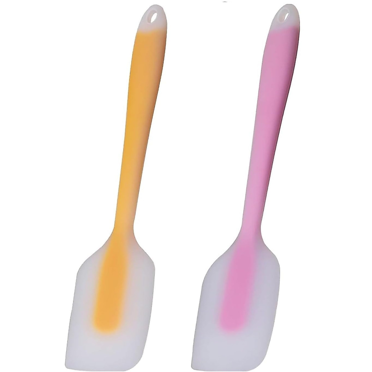 Silicone Spatulas Heat Resistant Flexible Spatula 450F with Stainless Steel Core - FDA Grade Premium Kitchen Utensils with Good Grip 27 cm Random Color (Pack of 2)