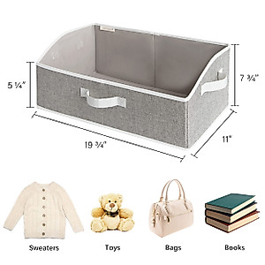 StorageWorks 3-Pack Foldable Trapezoid Storage Bins with Large Laundry Hamper