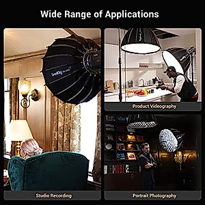SMALLRIG Parabolic Softbox Quick Release, Parabolic Softbox, Compatible with SmallRig RC 120D/RC 120B/RC 220D/RC220B and Other Bowens Mount Light (21.6inch/55cm)