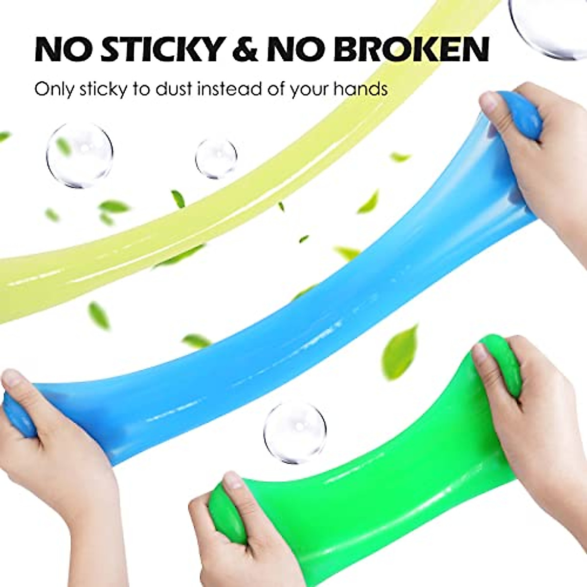 Simpower Car Cleaning Gel Putty: 2022 est Universal Detailing 3 Pack Reusable Keyboard Cleaner Unique Tinfoil Layer Design Putty for Interior Dash Printers Calculators 600G, Blue, Green, Yellow