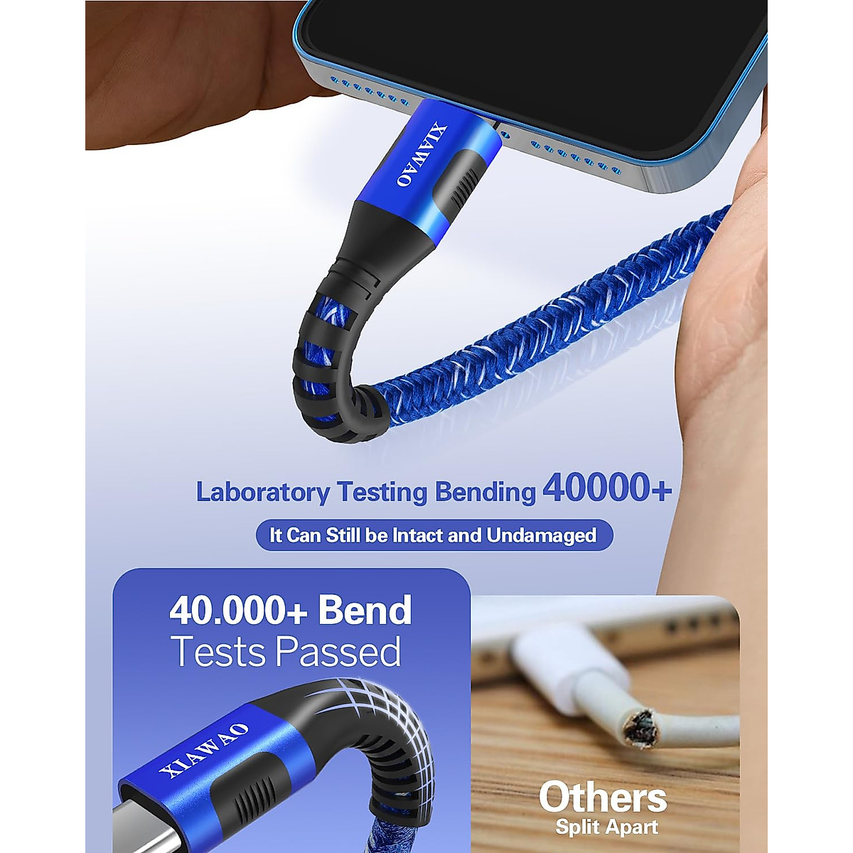 USB C Cable 6ft 3.1A Fast Charging 6-Pack USB A to USB C Cable for Samsung Galaxy S10 S9 S8 Note10 9 8 LG V50 V40 G8 G7