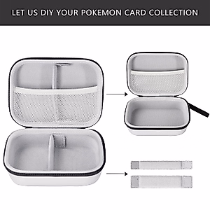 Fhomiz Trading Card Storage Case - Hard-Shell Holder for PTCG, MTG, SKYJO - Holds 400+ Cards - Gift for Boys & Girls (Black) (Black)
