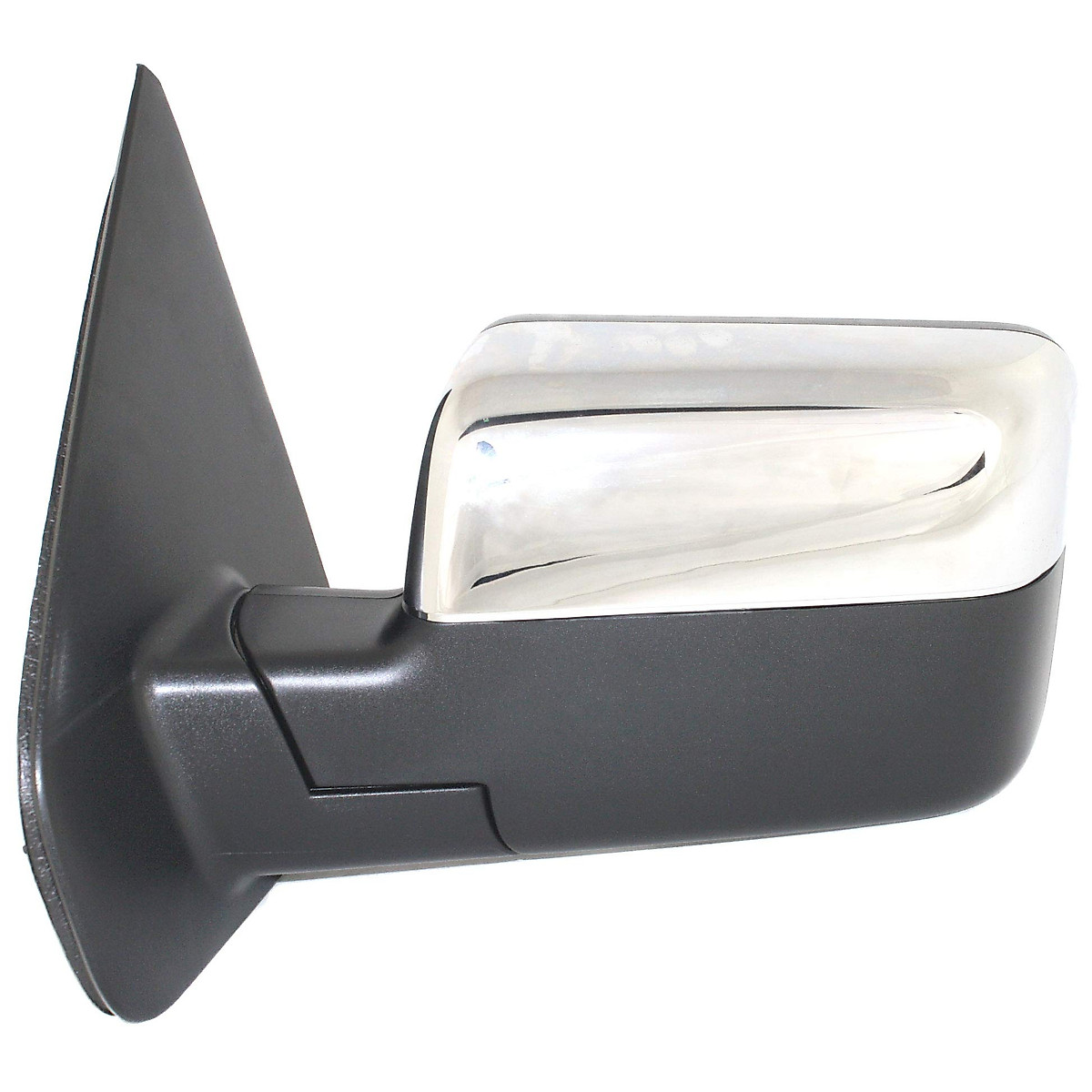 Kool Vue Left Power Heated Door Mirror Compatible With Ford F-150 2007-2008 Power Fold With Signal Light, Memory & Puddle Lamp Chrome