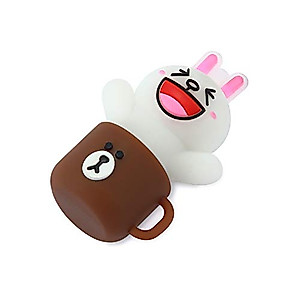 Novelty Happy Rabbit Bear Cup Shape Design 16GB USB 2.0 Flash Drive Cute Memory Stick Stitch Thumb Drive Data Storage Pendrive Cartoon Jump Drive Gift