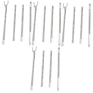 Cabilock 4pcs Clo Metal Fork Utility Cm Pole Balcony Hooks Tool Reaching Garment Ceiling Outdoor High Drying with Reach Rack Clothing Clothesline Steel Hanger Prop Pull Wardrobe Poles