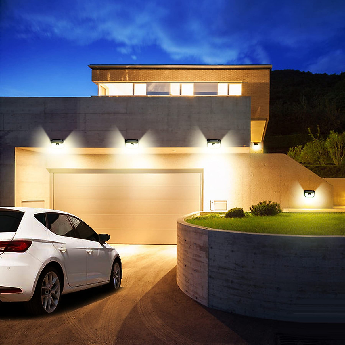 Yi Tech Solar Outdoor Lights, 178 LED Solar Motion Lights Outdoor with 270° Wide Angle, IP65 Waterproof, Dusk to Dawn Solar Powered Security Lights Wireless Wall Light for Garden Yard Patio, 2 Pack