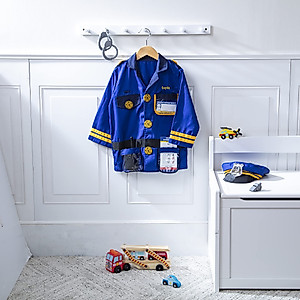 Melissa & Doug unisex-children Police Officer Role Play Costume Dress-Up Set (8 pcs) Frustration-Free Packaging Multicolor, Ages 3-6 Years