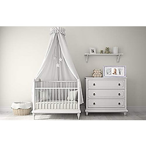 Baby Hand & Footprint Kit, Newborn Keepsake Box in Rustic Farmhouse Frame, Clay Casting Kit for Baby Shower Gifts, Boys & Girls - Baby Nursery Decor - Bonus Stencil Included (Grey)