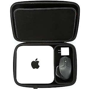 RAIACE Hard Storage Case Compatible with Apple Mac Mini M1. (Case Only, Not Include The Device and Accessories) - Black(Black Lining)