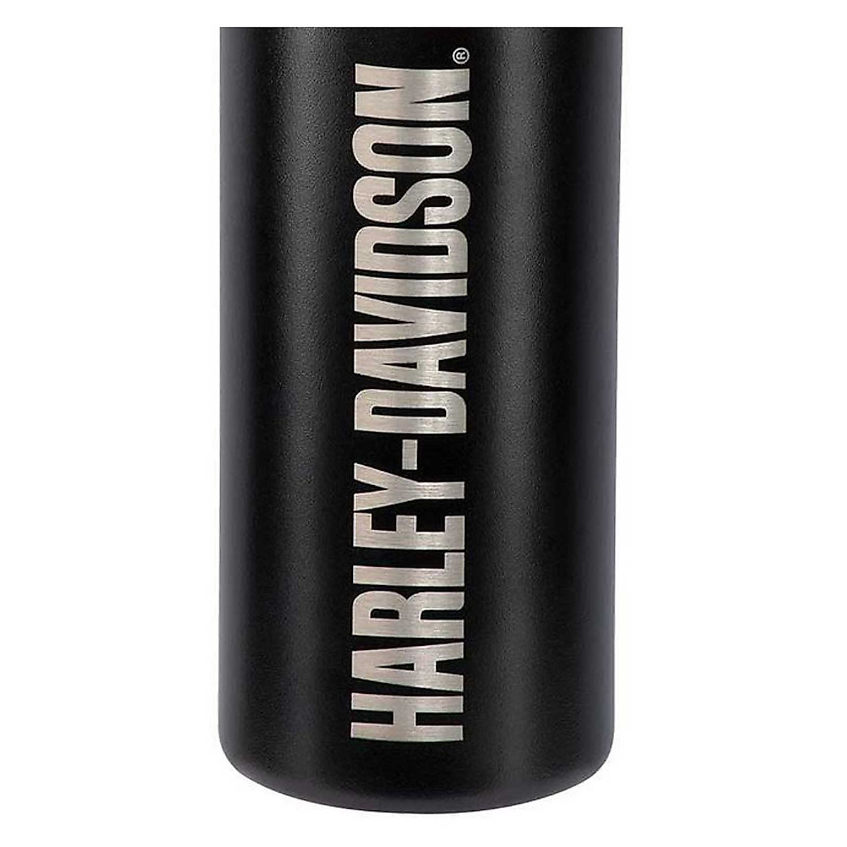 Harley-Davidson Slim Can Cooler, Matte Black Stainless Steel - Hold 12 oz. Cans