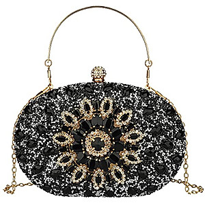 Rhinestone Hobo Bags for Women, Sparkly Evening Handbag Rhinestone Purse Sparkly Crystal Clutch Purse Chic Evening Handbag