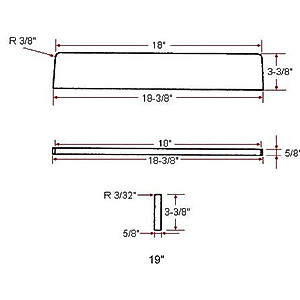 Design House 550921 Cultured Marble Side Splash, 18.3, Solid White