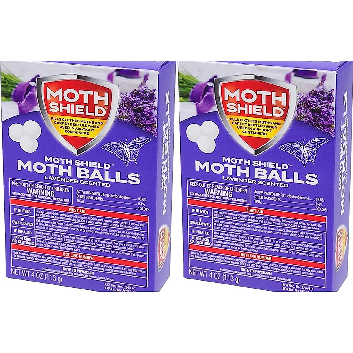 Moth Balls for Rodents Carpet Beetles - Pantry Moth Traps - Kills Clothes Moth Repellent Closet Clothes Protector Indoor - Lavender 2pack