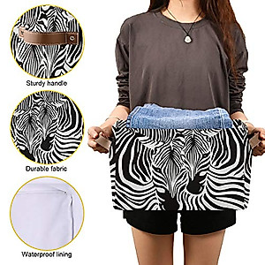 Storage Basket Cube Animal Zebra Print Large Collapsible Toys Storage Box Bin Laundry Organizer for Closet Shelf Nursery Kids Bedroom,15x11x9.5 in,1 Pack