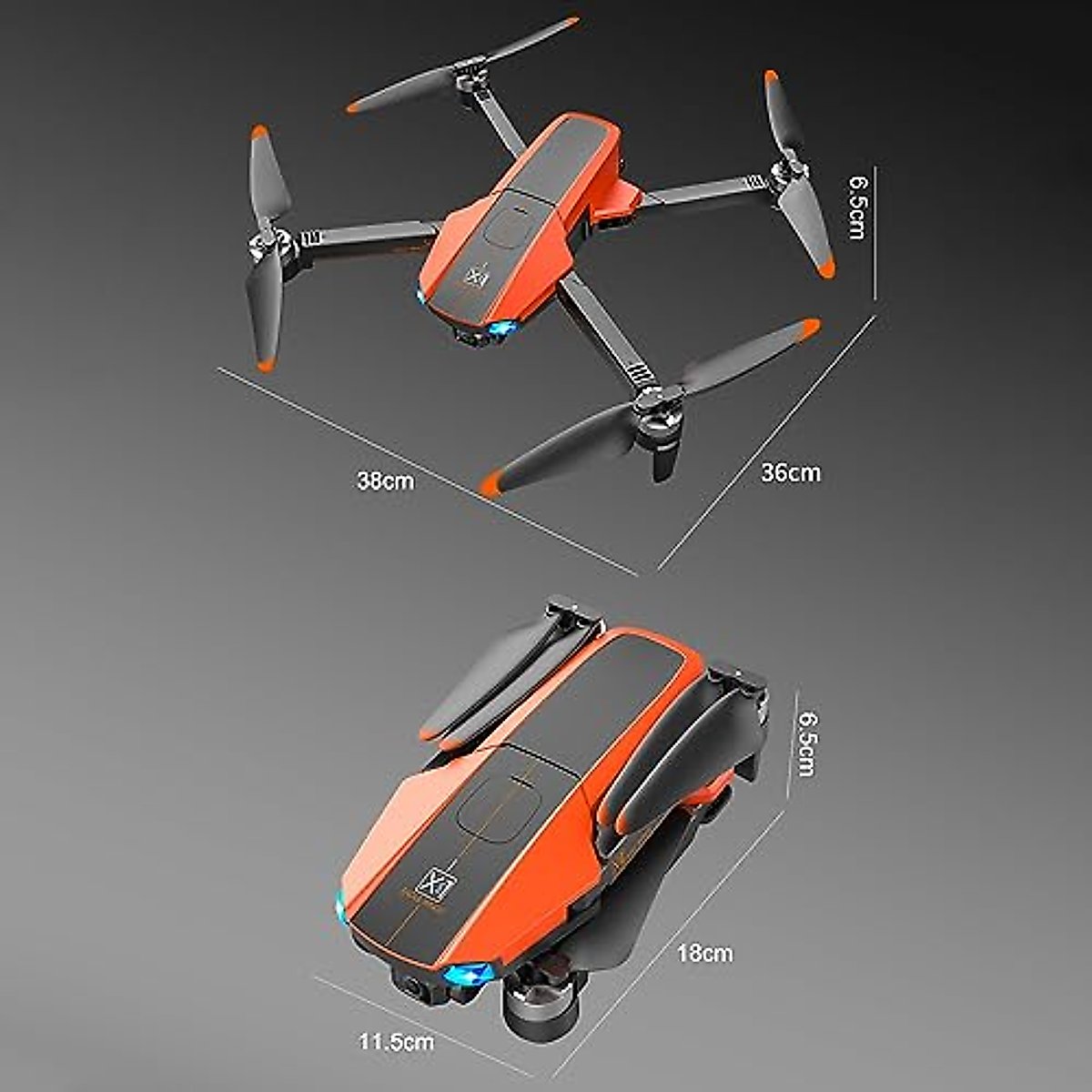 RKSTD Foldable FPV RC Drone With 6K WiFi Camera, Suitable For Adults, Beginners And Children; Voice Gesture Control RC Quadcopter, With GPS Positioning, 5G Image Transmission