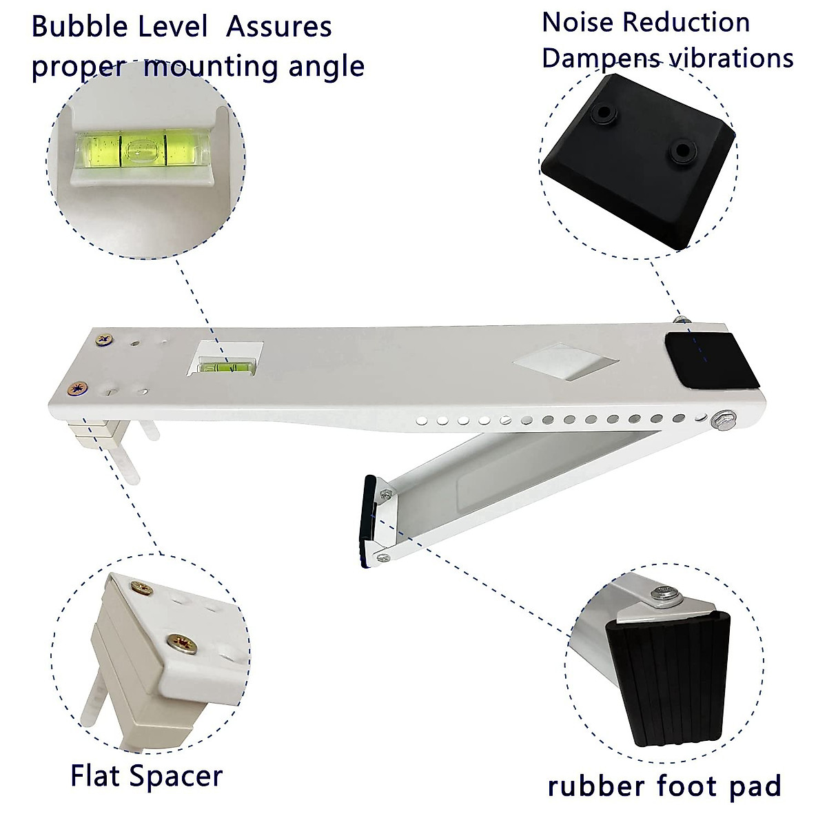 Universal Window Air Conditioner Bracket Universal AC Window Support Bracket - Heavy Duty Support Up to 165 lbs, 5,000 to 22,000 BTU AC Units