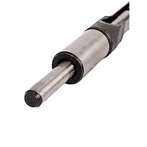 uxcell Square Hole Drill Bit, 1/2" High-Carbon Steel Hollow Chisel Mortise Power Tool for Woodworking 2 Pcs (Silver & Black)
