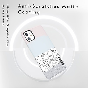 AknaCase iPhone 11 Case Watercolor Dot Print, GripTight Serious Silicone Cute Cover for Women (Graphic 102154-U.S)