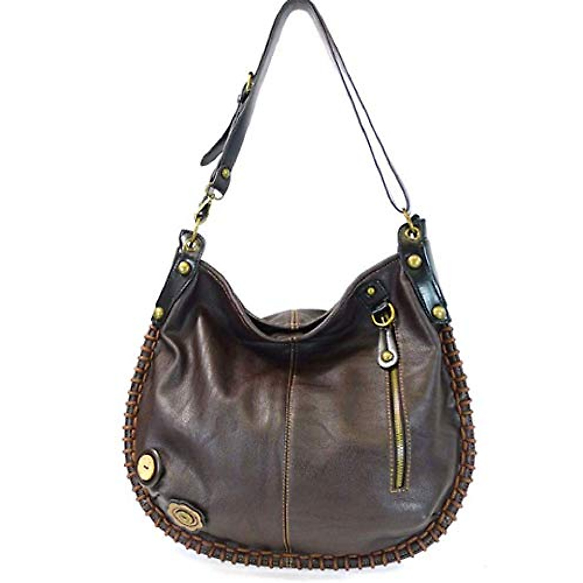 Chala Purse Handbag Hobo Cross Body Convertible Chocolate Guitar Bag