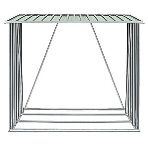 shubiao Garden Log Storage Tool Shed, Backyard Storage, Outside Storage Sheds, Bike Storage Shed Galvanised Steel 163x83x154 cm Green