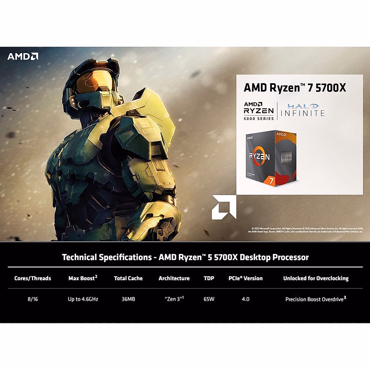 INLAND AMD Ryzen 7 5700X 8-Core 16-Thread Unlocked Desktop Processor with ASUS ROG Strix B550-A AMD AM4 Zen 3 Ryzen 5000 ATX Gaming Motherboard