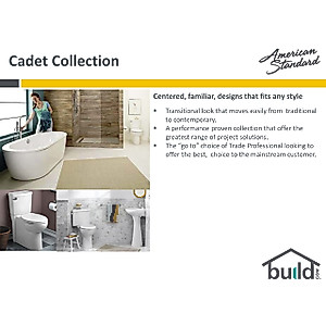 American Standard 2772.002.020 Cadet Bath Tub with form Fitted Back Rest, White
