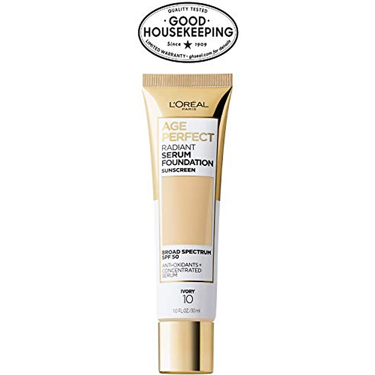 L'Oreal Paris Age Perfect Radiant Serum Foundation with SPF 50, Ivory