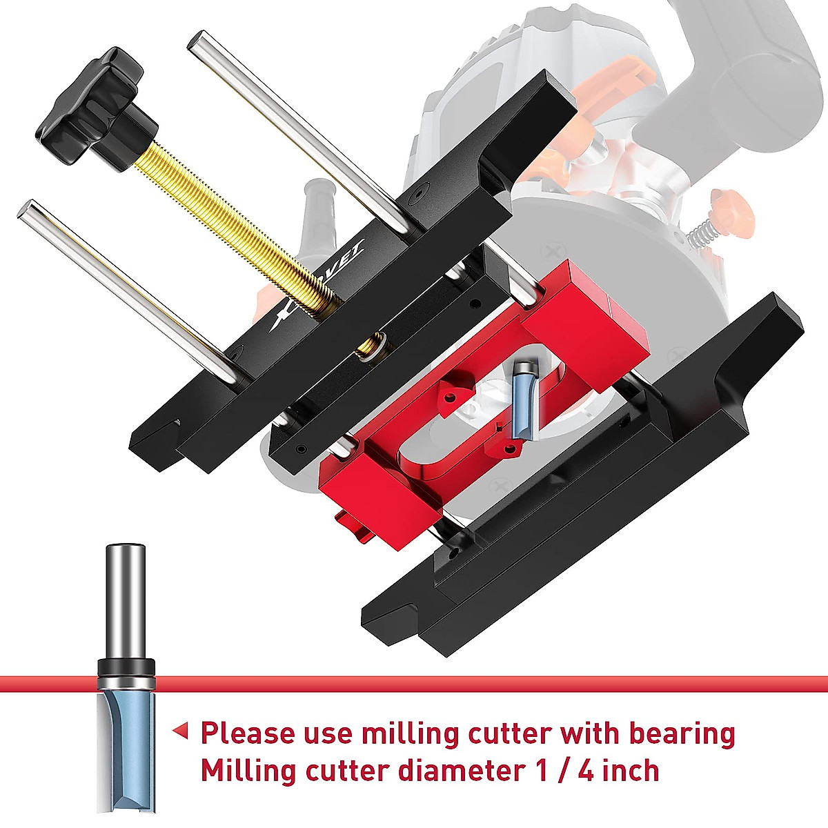 XDOVET 2 In 1 Mortise Tenon Jig Pocket Hole Jig Woodworking Self Center Dowel Jig Hole Locator For Loose Tenon Woodworking DIY Tools
