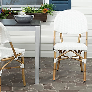 SAFAVIEH Home Collection Barrow Indoor/Outdoor, Set of 2, Brown Stacking Side Chair, 0