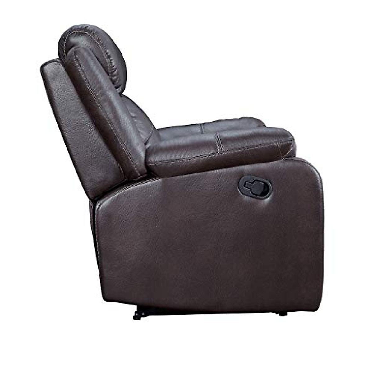 Homelegance Yerba 70" Microfiber Double Reclining Loveseat W, Dark Brown