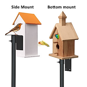 ERYTLLY Bird House Pole Mount Kit 80 Inch - Adjustable Hummingbird Bird Feeder Post Support Rod Universal Stand Set with 5 Prongs for Outdoor, Yard, Garden Decor, Black