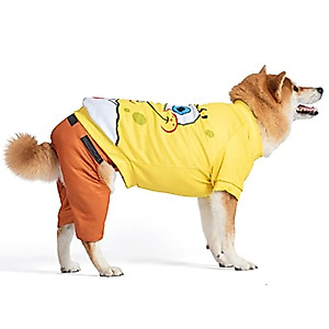 SpongeBob SquarePants for Pets Halloween Tee & Shorts for Dogs - Fun and Cute Halloween Costumes for Dogs - Officially Licensed Spongebob Squarepants Pet Products, Spongebob Dog Outfit
