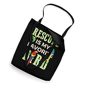 Rescued Is My Favorite Bird Avian Adoption Parrot Rescue Tote Bag