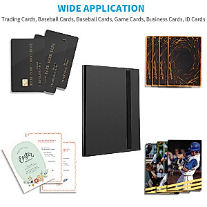 JIQEZNL Card Binder, 360 Pockets Upgraded Trading Card Binders, Cards Collection Binder 9 Pocket, Side Loading Yugioh Binder Book Holder for MTG, TCG, Sport, Football, Baseball Collector Cards - Black