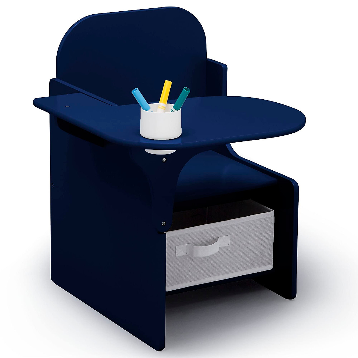 Delta Children MySize Chair Desk with Storage Bin - Greenguard Gold Certified, Navy