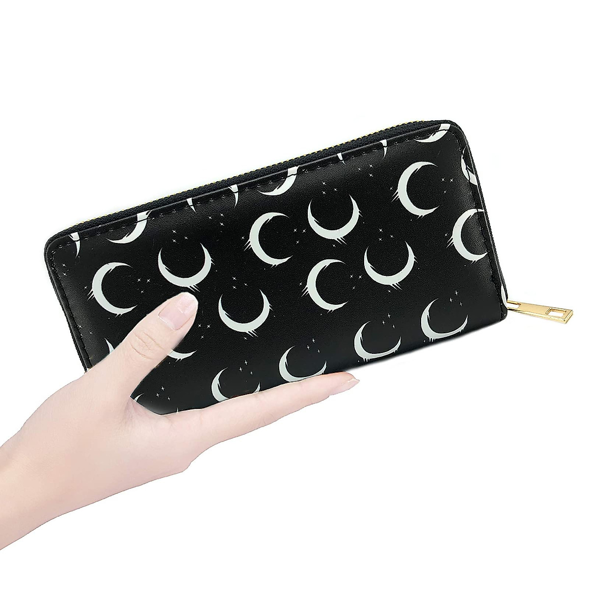 XDMXY Dalmatian print Women’s Zip Around Long Wallets Pu Leather Travel Card Holder Purse - Clutch Coin Purse Card Holder Organizer (A-06)