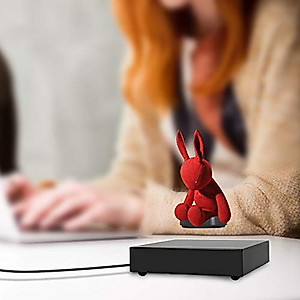 KINGLEV Magnetic Levitation Platform, 360° Floating Rotating Display Stand Disk Holder, Home Decor Sculpture Art Show Shelf, for Living Room,Office, Shop Decoration, Up to 350g(13 Ounces)