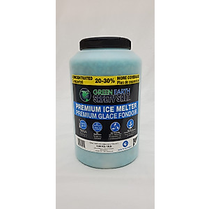 Green Earth Premium Fast Acting Ice Melter Lawn and Garden Friendly Ice Melt Refill Pack, 1 9lb shaker jug 1 25lb bag