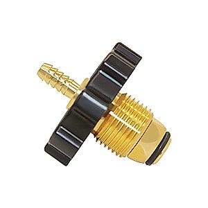 ANPTGHT Soft Nose POL Propane Gas Tank Adapter Plug with Excess Flow X 1/4 Inch Hose Barb Thread Fitting Solid Brass Propane Plug Adapter