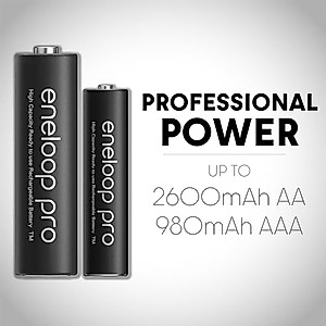 Panasonic K-KJ75K3A4BA Advanced Battery Charger with USB Charging Port and 4AAA eneloop pro High Capacity Rechargeable Batteries