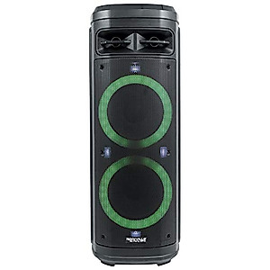Rockville Go Party ZR10 Dual 10" Portable Wireless LED Bluetooth Speaker+UHF Mic