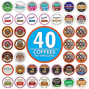 Crazy Cups Flavored Coffee Pods Variety Pack, Fully Compatible With All Keurig Flavored K Cups Brewers, Coffee Sampler, 40 Count