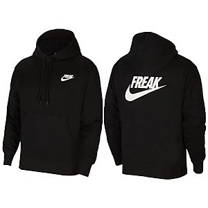 Nike Men's Giannis Greek Freak Pullover Hoodie (Large, l) Black/White