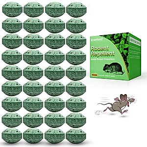 36Pcs Mouse Rodent Repellent, Peppermint Oil Moth Balls for Rats Mice Deterrent