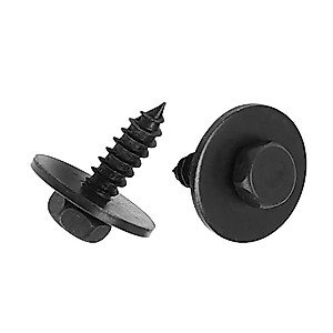 uxcell 50pcs Black Car Screw Bolt Retainer Liner Under Cover Screw for BMW 07147129160